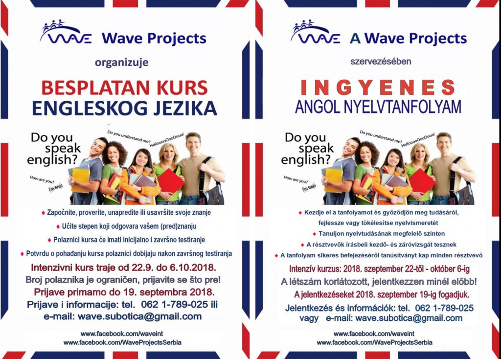 Besplatan intenzivni kurs Engleskog jezika - Wave Projects - Baptistička crkva - Edukativni | 22 ...