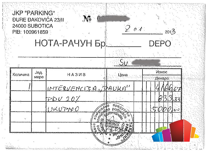 JKP "Parking" izdaje nota račune | (Zviždaljka #1936)