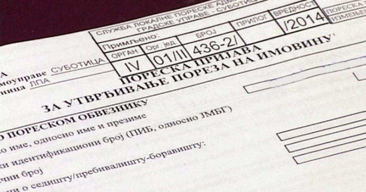 Svi vlasnici nekretnina da podnesu poreske prijave | (Vesti - 11. 02 ...