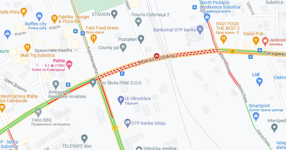 Na gugl mapi "ubeleženi" radovi na podvožnjaku kod Nove opštine ...
