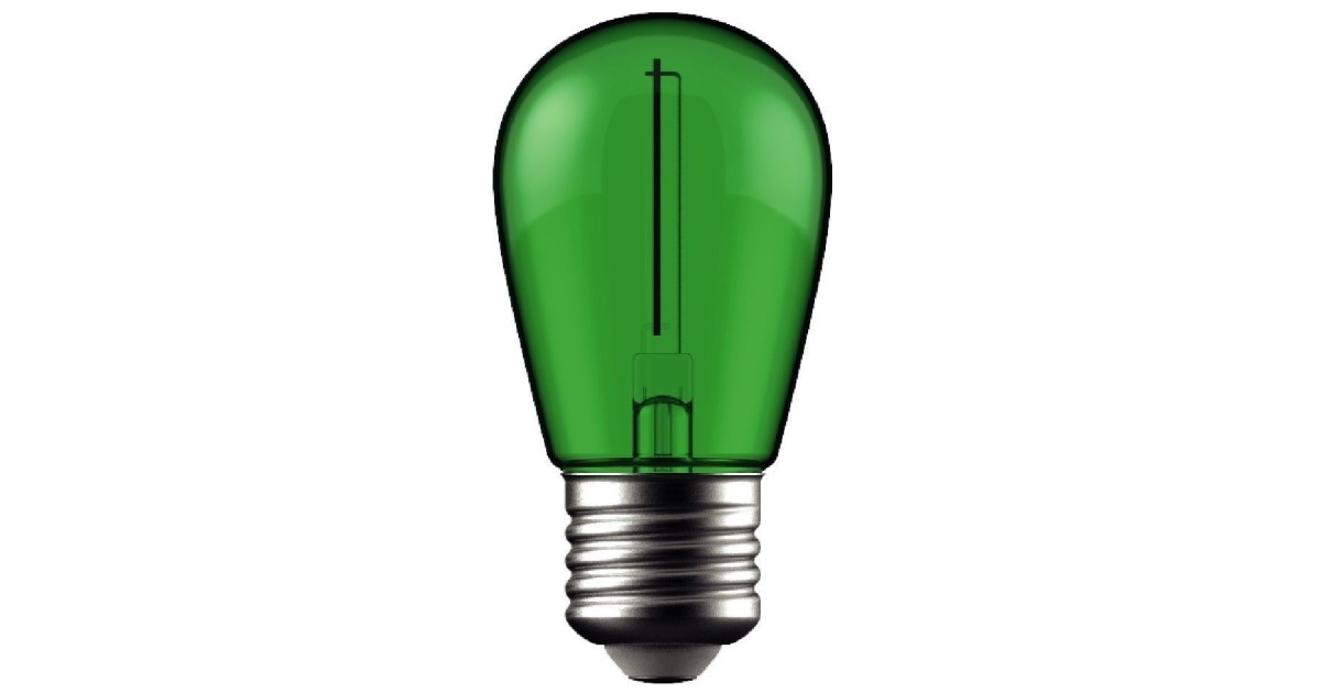 LED dekor Filament sijalica 1W E27 zelena | Subotica.com