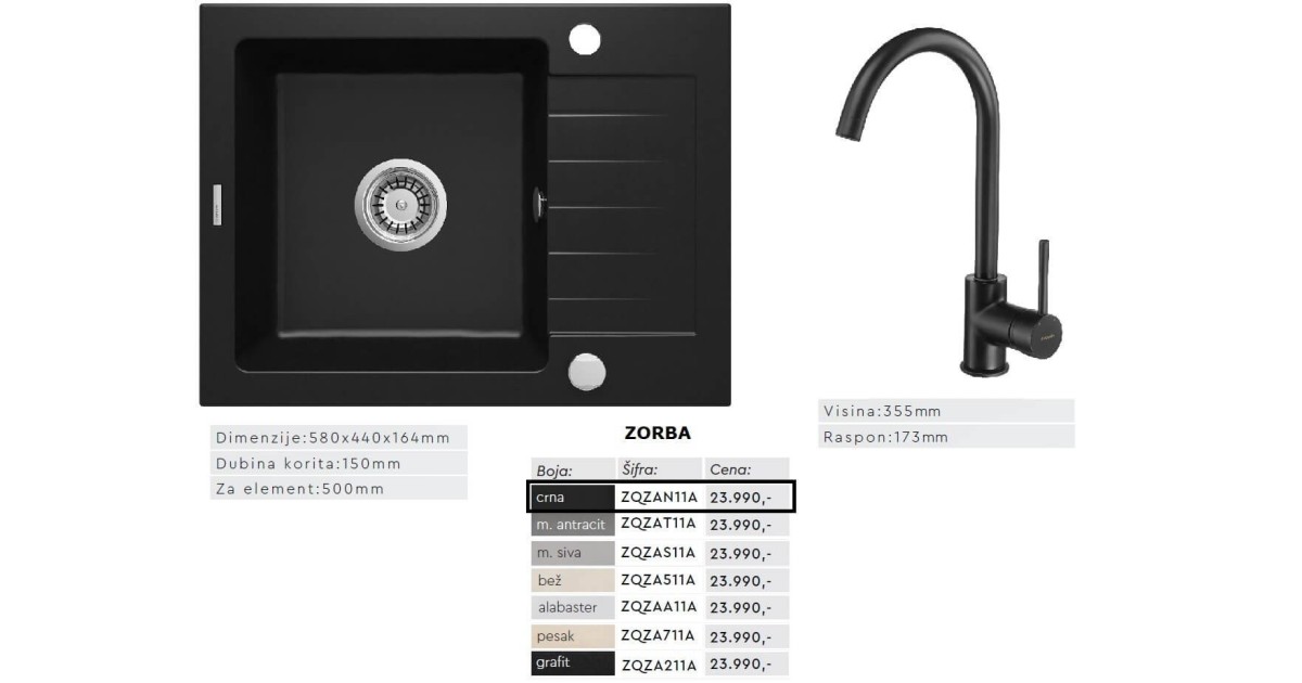 DEANTE SET ZQZA N11A + BEU B62M | Subotica.com