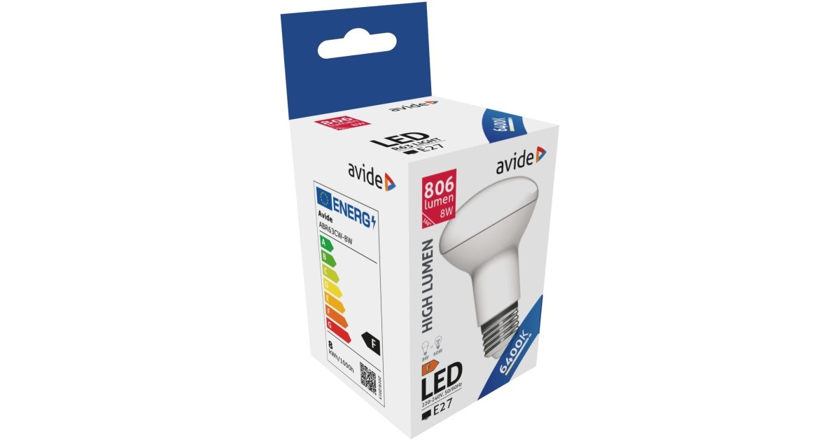 LED sijalica R63 8W E27 CW 6400K AVIDE | Subotica.com
