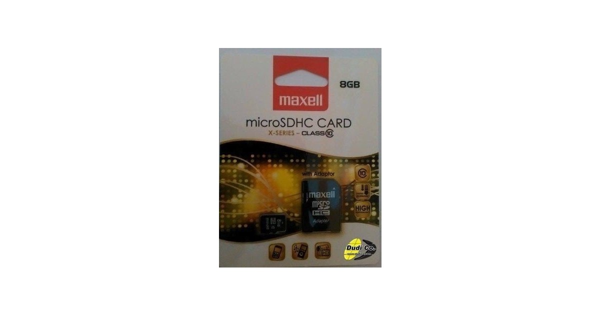 Maxell micro sdhc 8gb x-series+adapter, class 10 | Subotica.com